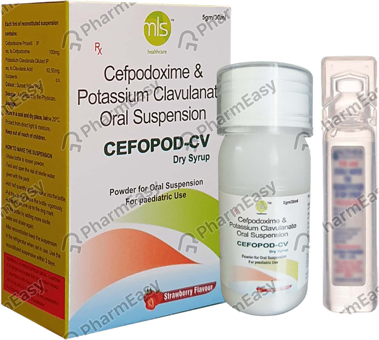 Buy Cefopod Cv Strawberry Flavour Bottle Of 30ml Dry Syrup Online at ...