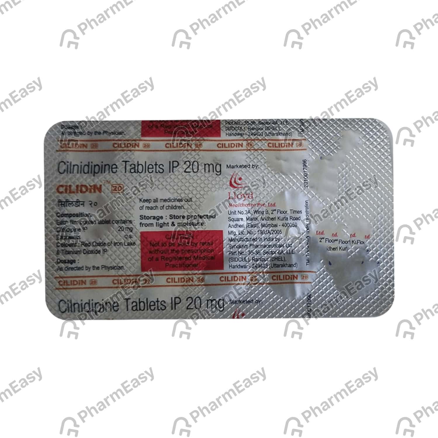 Cilidin 20 MG Tablet (15): Uses, Side Effects, Price & Dosage | PharmEasy