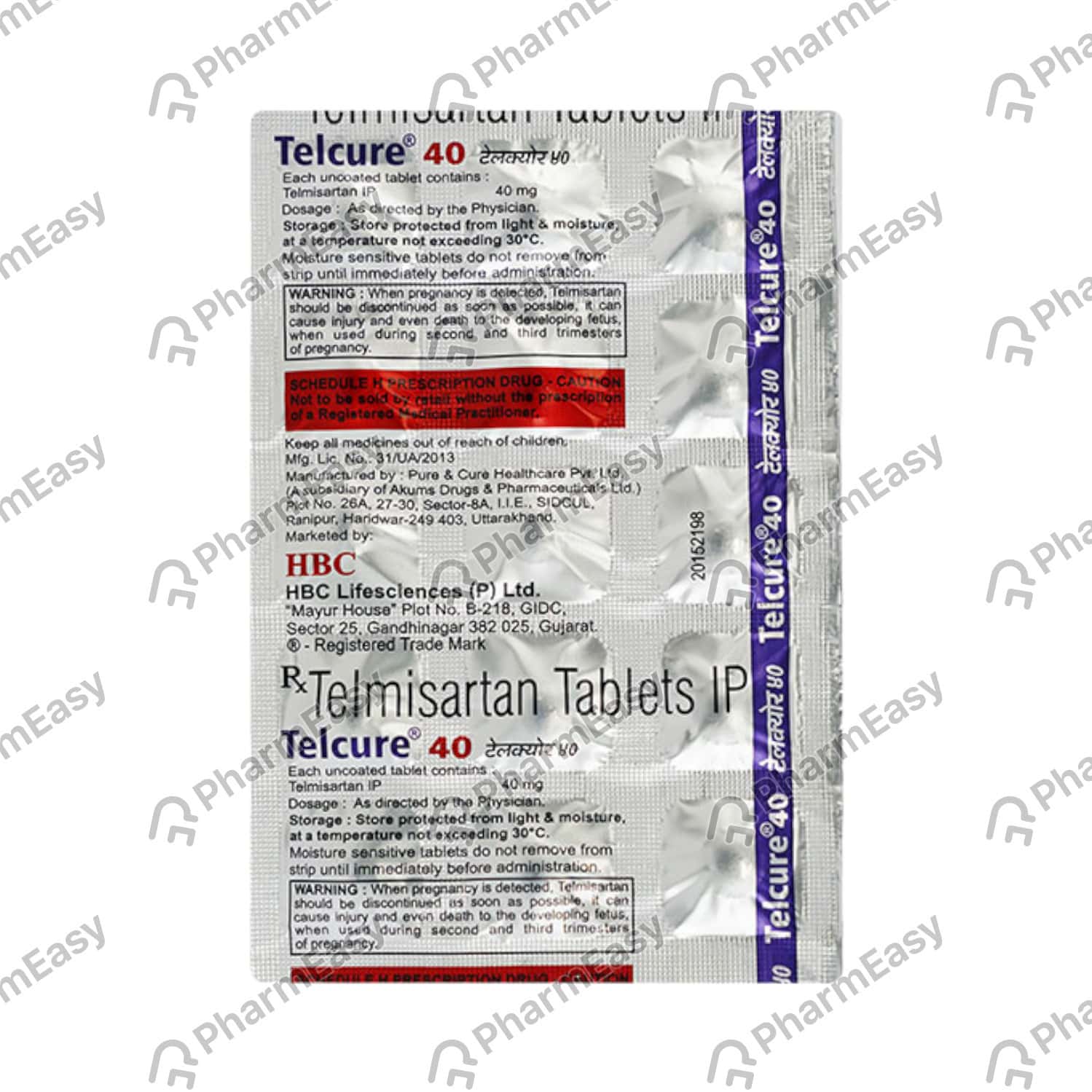 Telcure 40 MG Tablet (15): Uses, Side Effects, Price & Dosage | PharmEasy