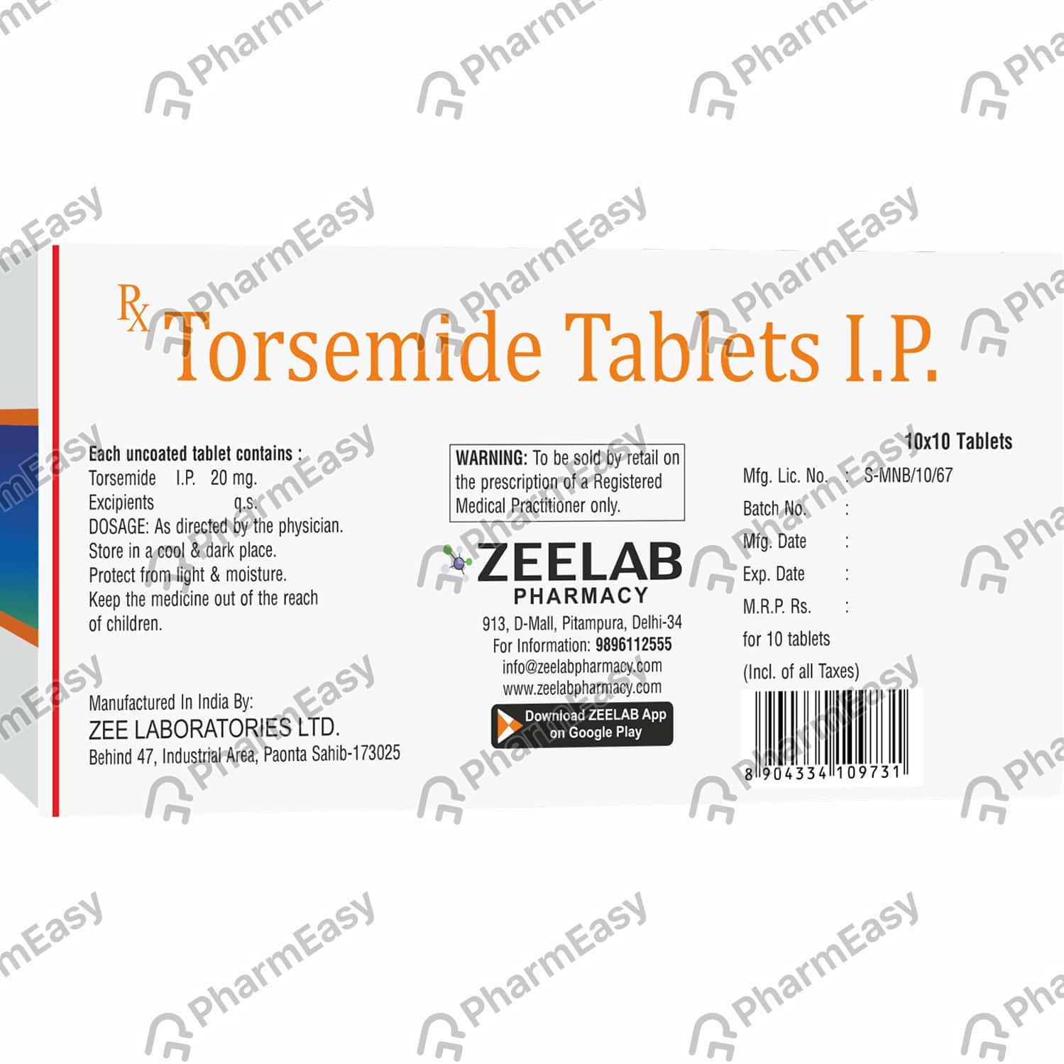 Buy Zeetor 20 MG Tablet (10) Online at Flat 15% OFF | PharmEasy
