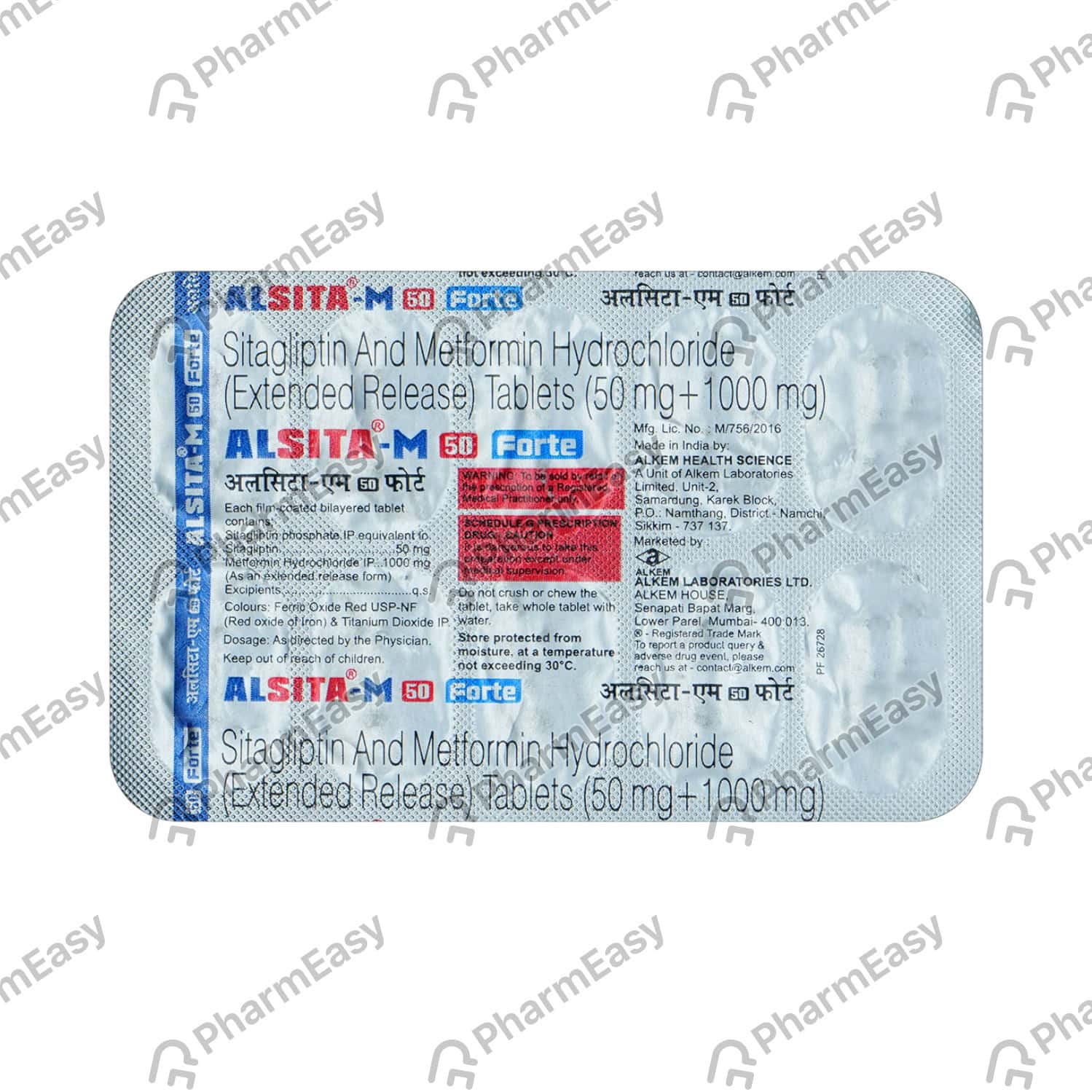 Order Alsita M 50mg Forte Strip Of 10 Tablets Online at discount rate