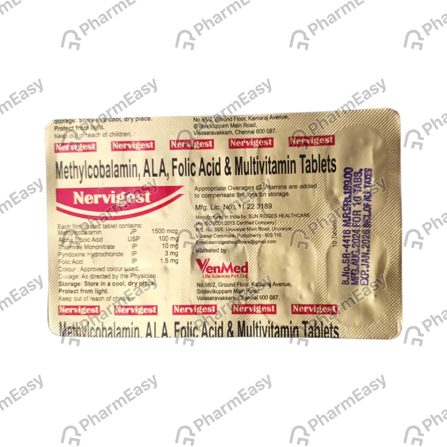 Buy Nervigest Strip Of 10 Tablets Online at Flat 15% OFF | PharmEasy