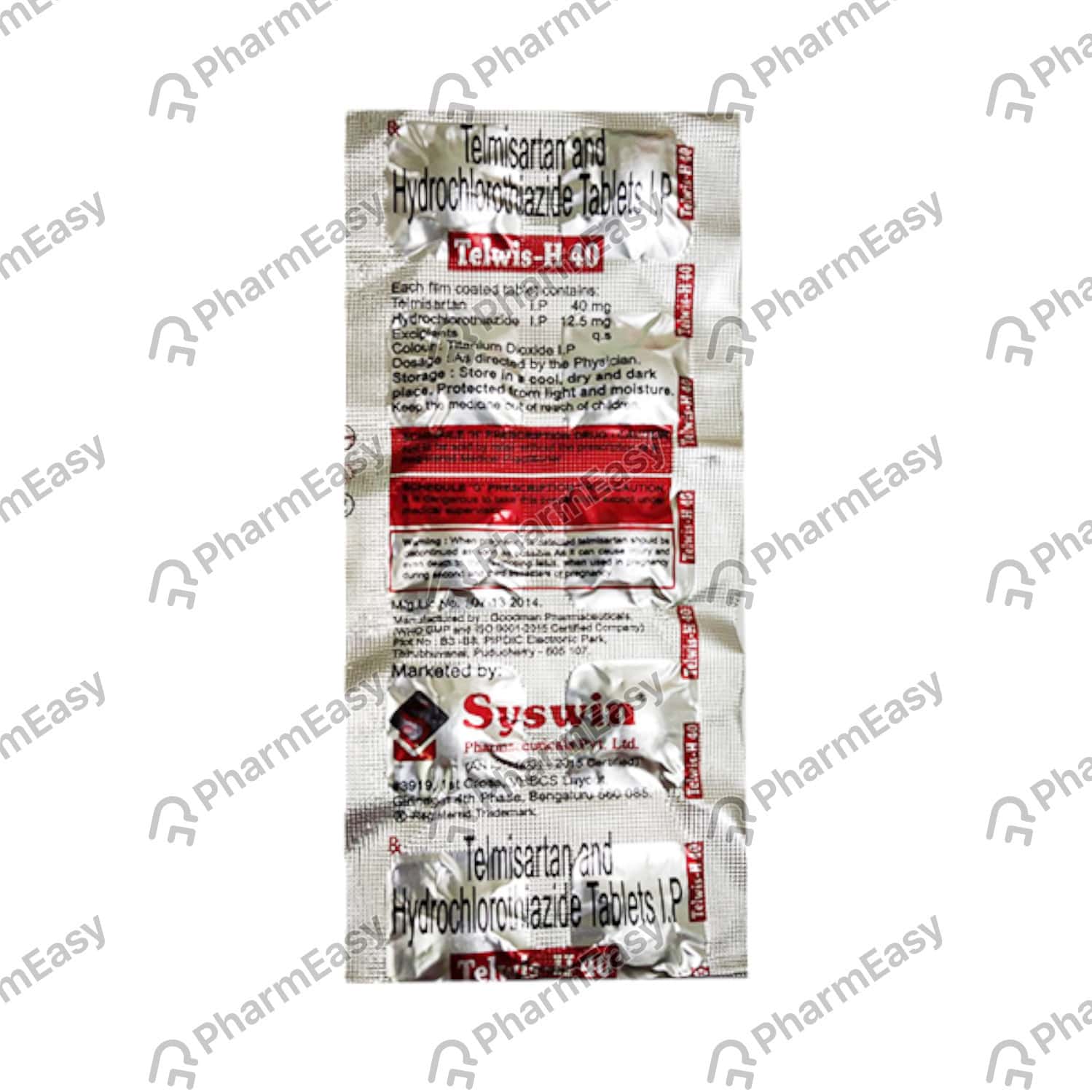 Telwis H 40mg Strip Of 10 Tablets: Uses, Side Effects, Price & Dosage ...
