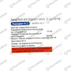 Dapaglyn S 10/100mg Strip Of 10 Tablets: Uses, Side Effects, Price ...