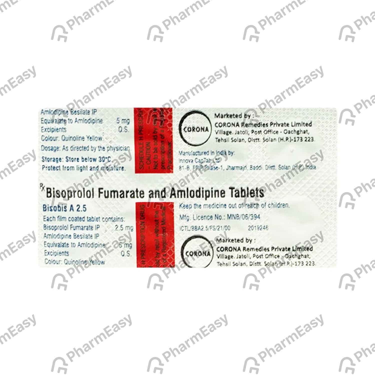 Order Bisobis A 2.5mg Strip Of 10 Tablets Online at discount rate