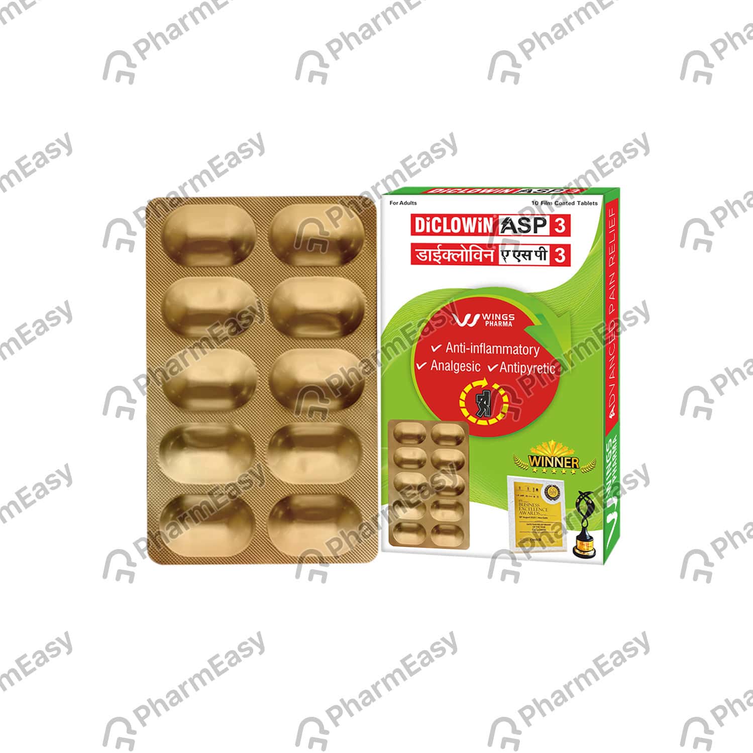 Diclowin Asp 3 Strip Of 10 Tablets: Uses, Side Effects, Price & Dosage | PharmEasy