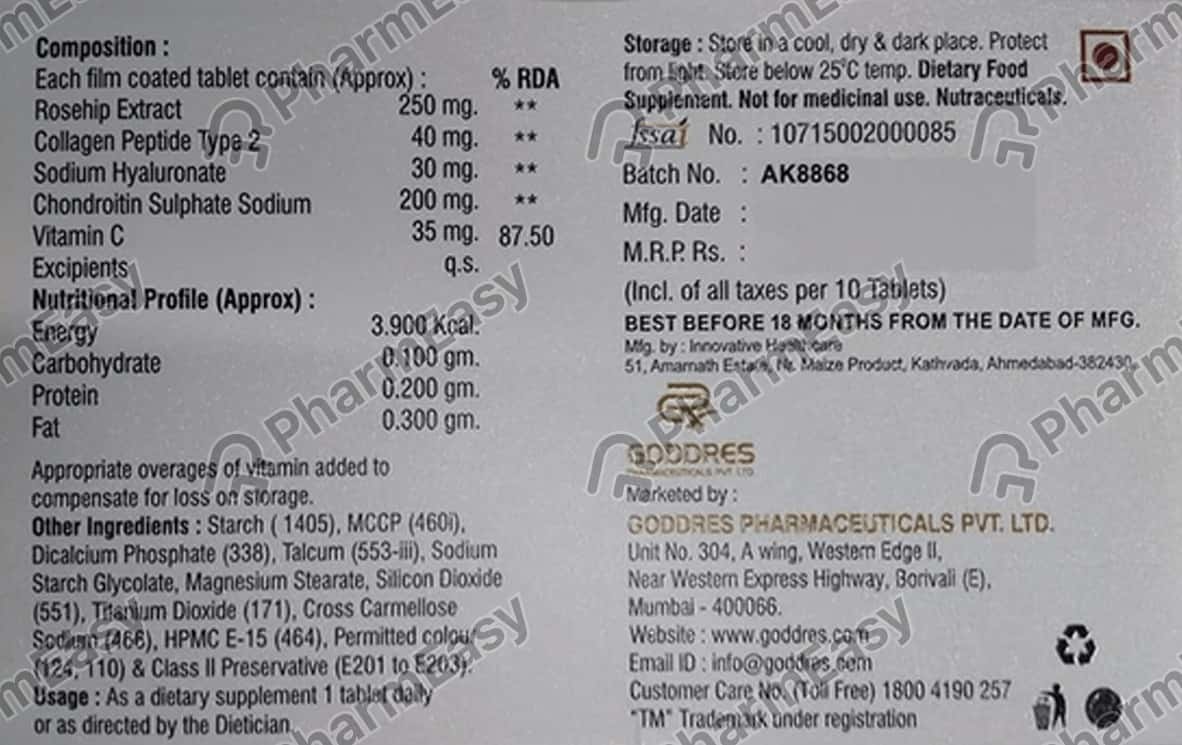 Buy Tendostrong Oa Strip Of 10 Tablets Online at Flat 15% OFF | PharmEasy