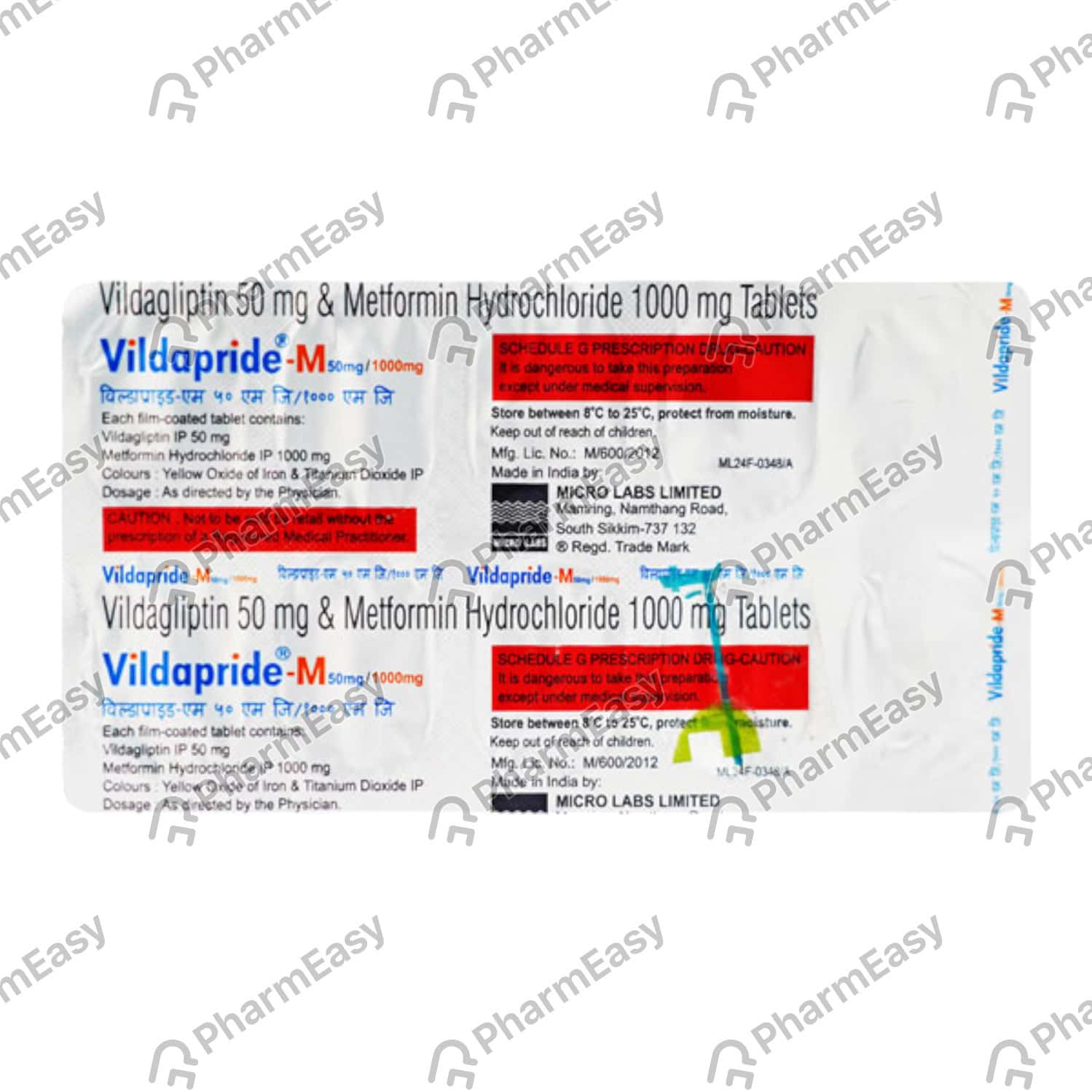 Vildapride M 50/1000mg Strip Of 10 Tablets: Uses, Side Effects, Price ...