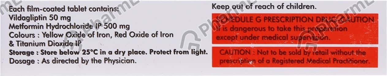 Vildapride M 50/1000mg Tablet 10'S: Uses, Side Effects, Price, Dosage ...