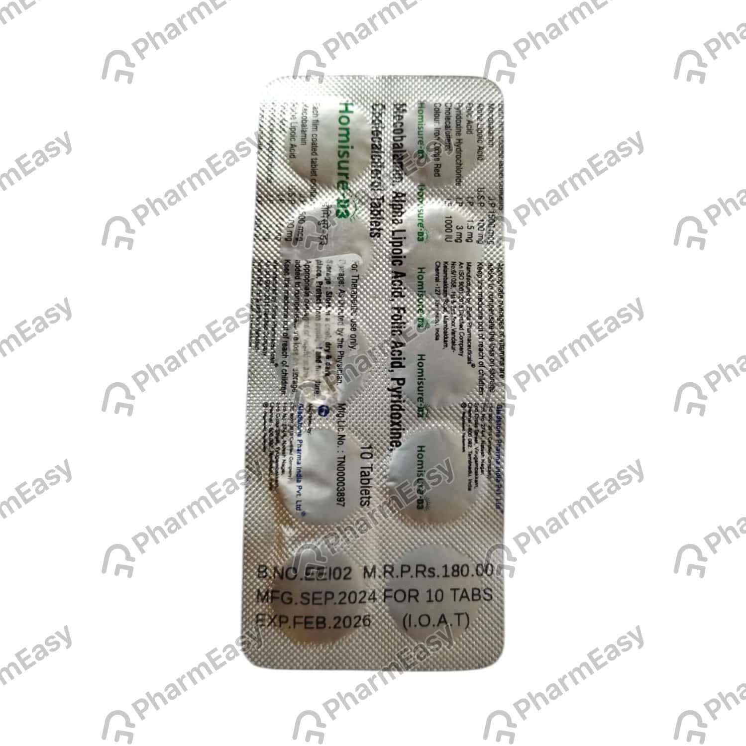 Buy Homisure D3 Strip Of 10 Tablets Online at Flat 15% OFF | PharmEasy