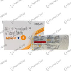 Buy Alfusin T 5mg Strip Of 10 Tablets Online & Save Up to 24% at PharmEasy