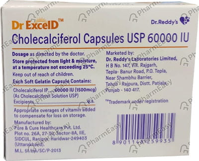 Dr Exceld 60000 IU Softgel Capsule (8): Uses, Side Effects, Price ...