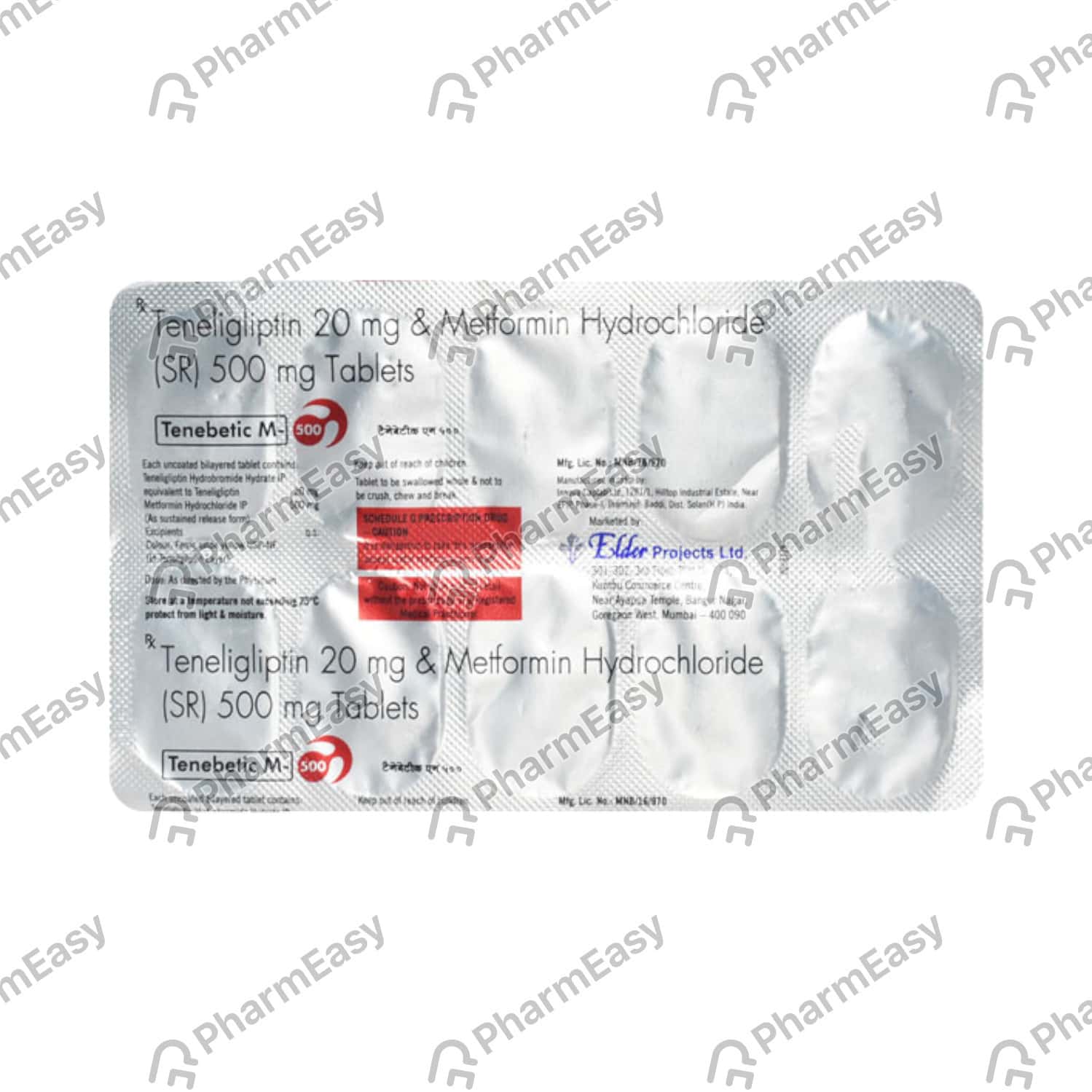 Tenebetic M 20/500mg Strip Of 10 Tablets: Uses, Side Effects, Price ...