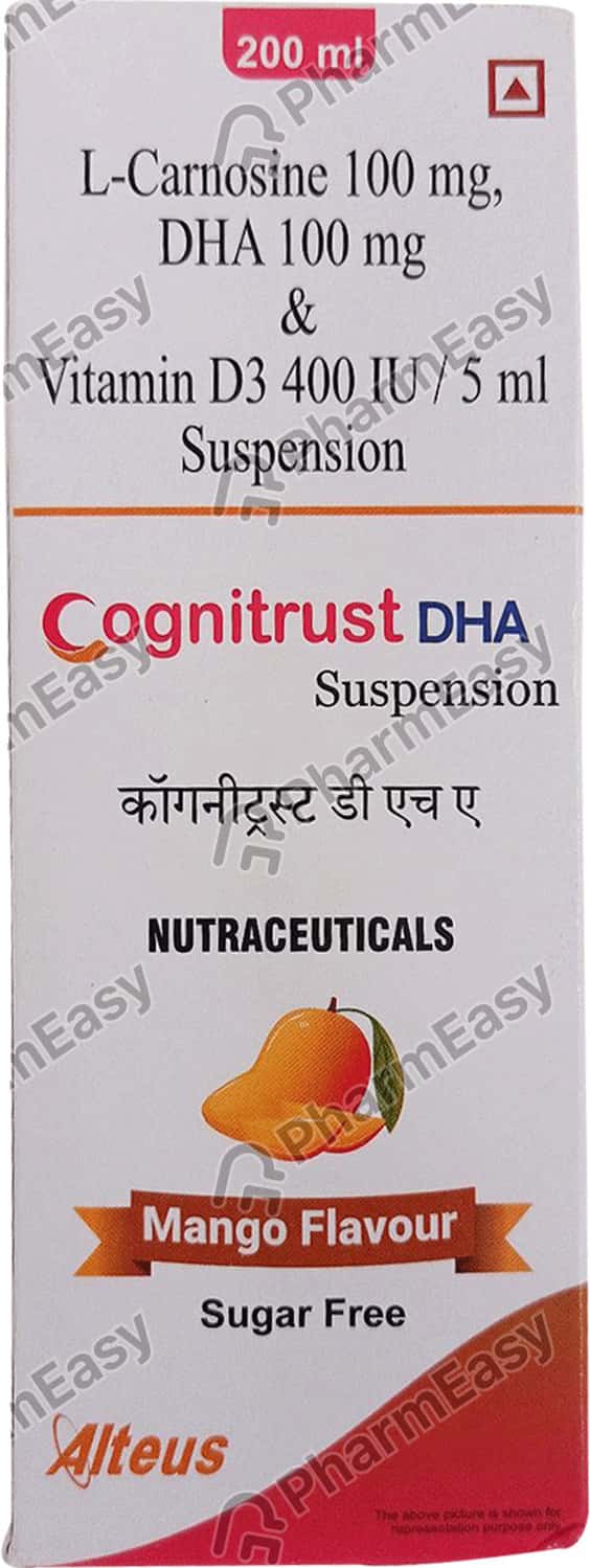 Buy Cognitrust Dha Mango Flavour Sugar Free Bottle Of 200ml Suspension ...