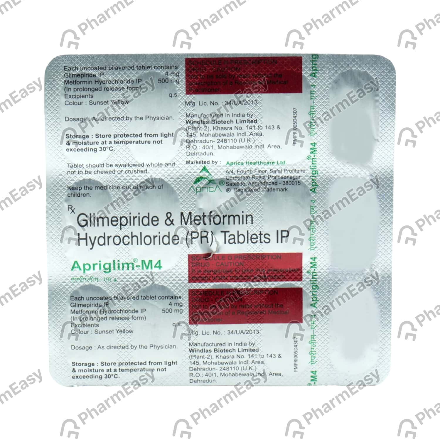 Apriglim M 4mg Strip Of 15 Tablets: Uses, Side Effects, Price & Dosage ...