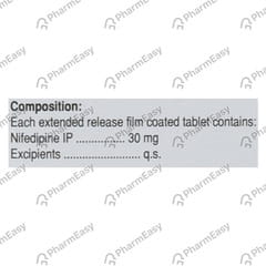 Nicardia Xl 30 MG Tablet (15): Uses, Side Effects, Price & Dosage ...
