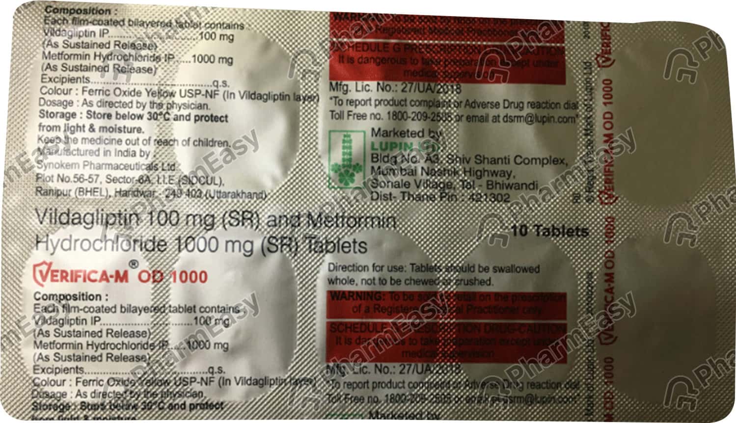 Verifica M Od 1000mg Strip Of 10 Tablets: Uses, Side Effects, Price & Dosage | PharmEasy