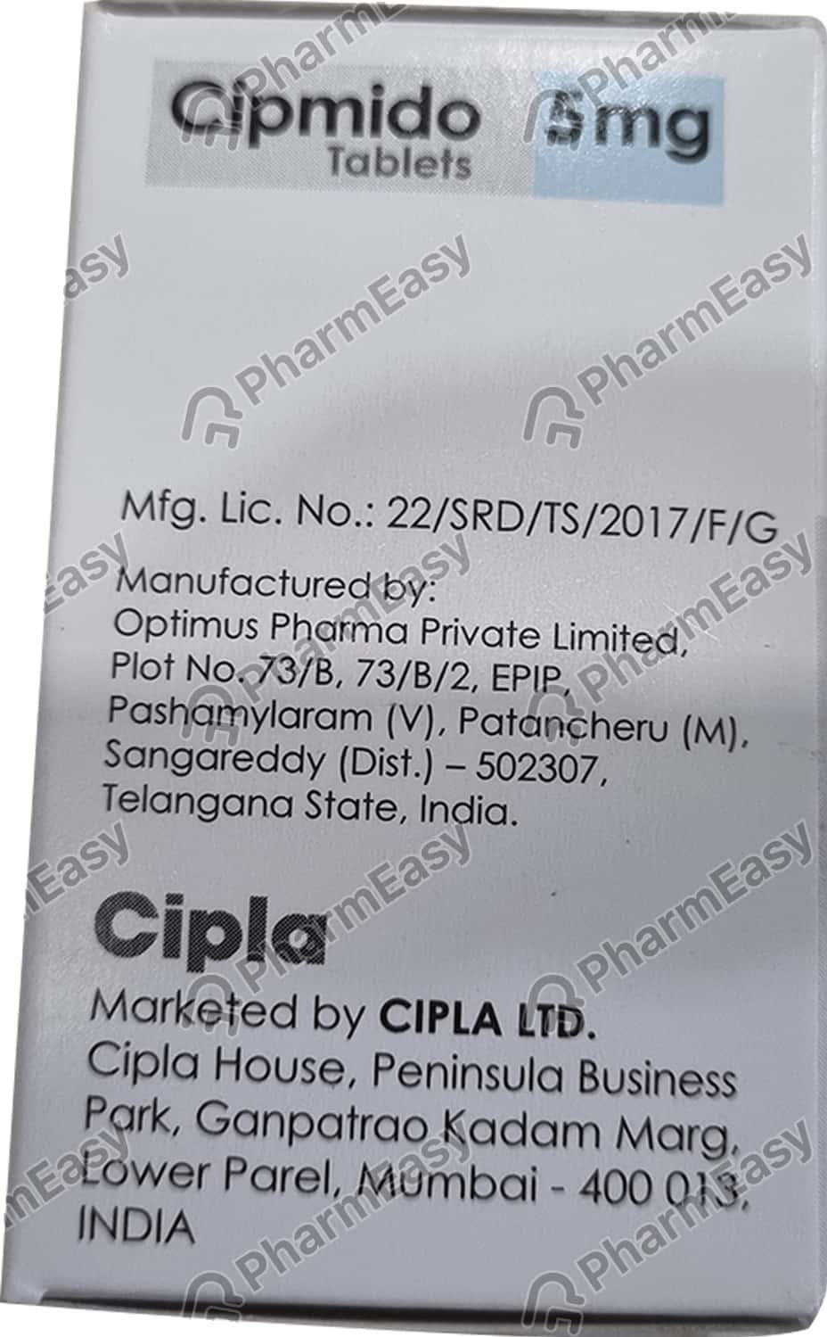 Buy Cipmido 5 MG Tablet (30) Online at Flat 15% OFF | PharmEasy