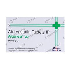 Atorva 20 MG Tablet (15) - Uses, Side Effects, Dosage, Composition ...