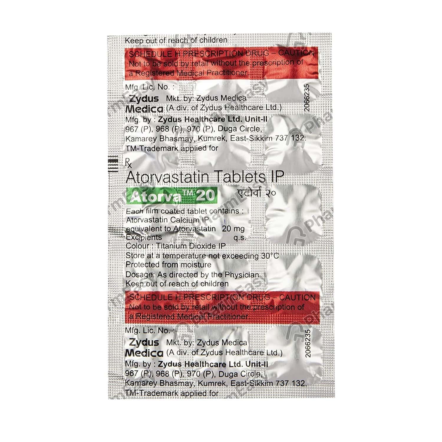 Atorva 20 MG Tablet (15) - Uses, Side Effects, Dosage, Composition ...