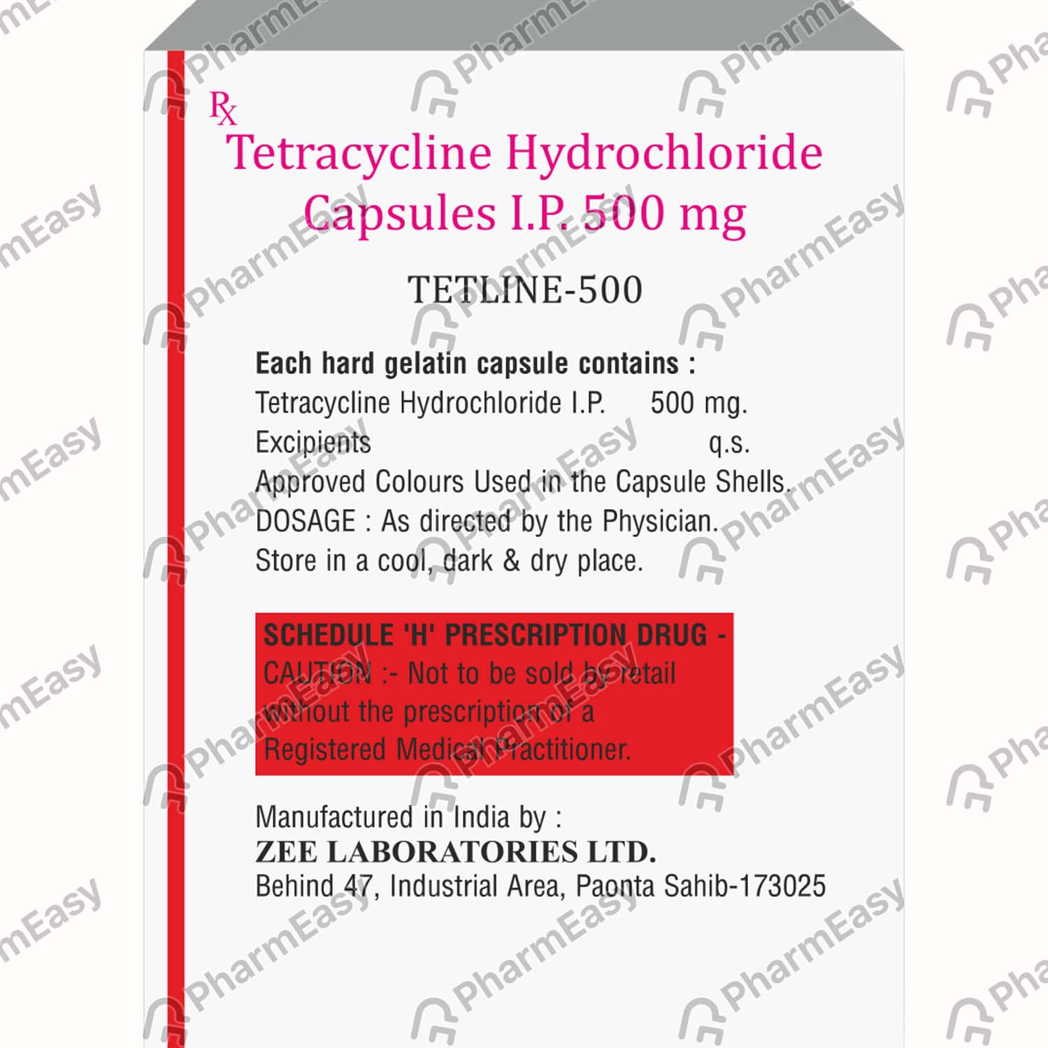 Buy Tetline 500 MG Capsule (10) Online at Flat 15% OFF | PharmEasy