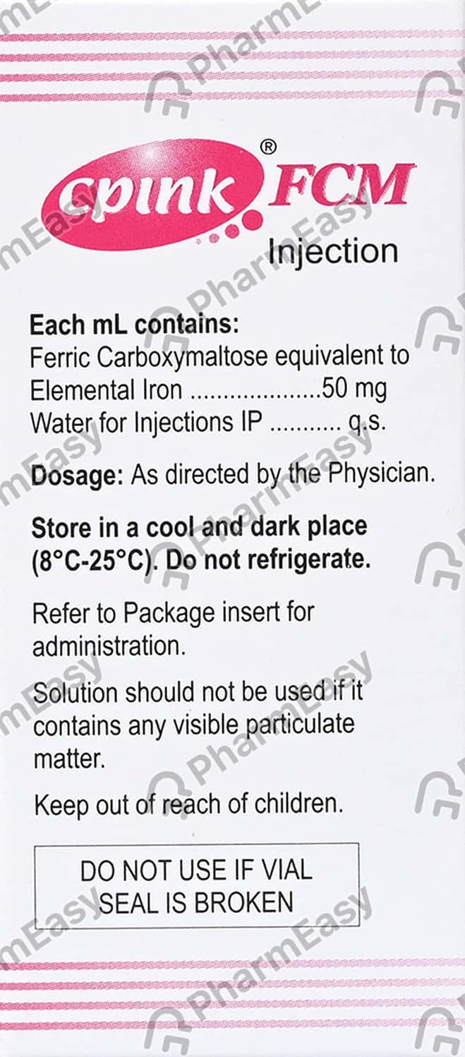 Buy Cpink Fcm 50 MG/ML Injection (10) Online at Flat 15% OFF | PharmEasy