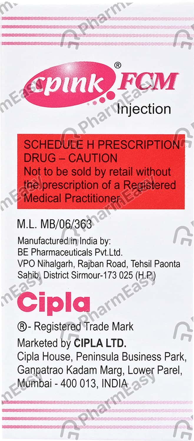 Buy Cpink Fcm 50 MG/ML Injection (10) Online at Flat 15% OFF | PharmEasy