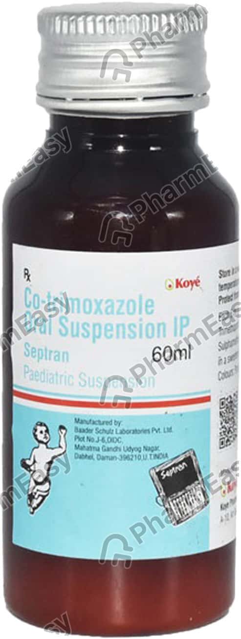 Buy Septran Bottle Of 60ml Paediatric Suspension Online & Save Up to 24 ...