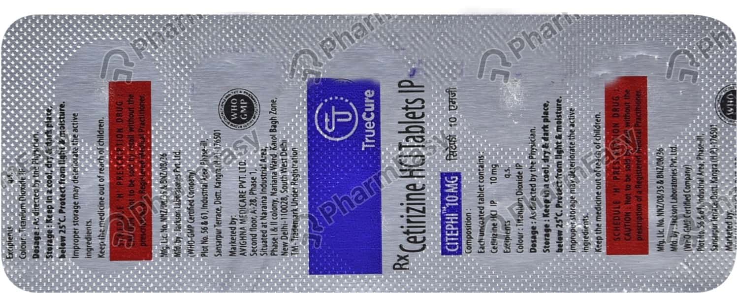 Citephi 10 MG Tablet (10): Uses, Side Effects, Price & Dosage | PharmEasy