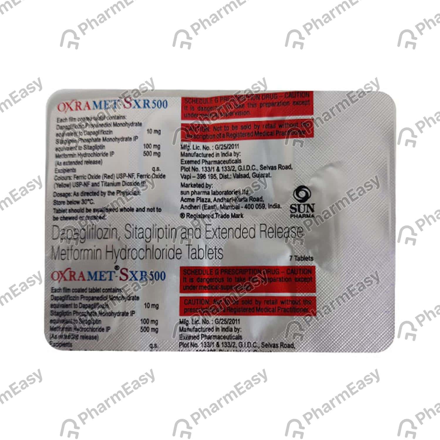 Oxramet S Xr 500mg Strip Of 7 Tablets: Uses, Side Effects, Price ...