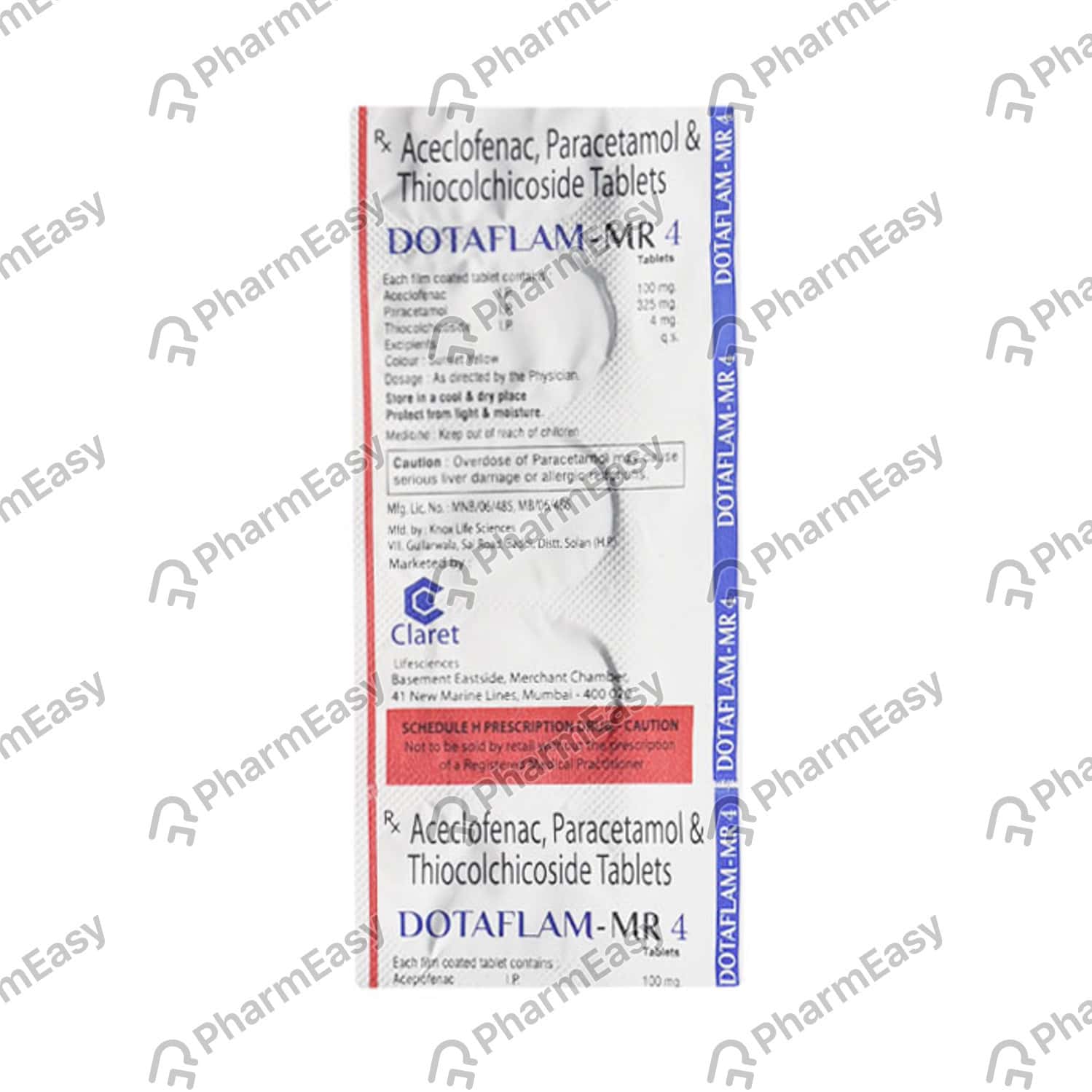 Buy Dotaflam Mr 4mg Strip Of 10 Tablets Online at Flat 15% OFF | PharmEasy
