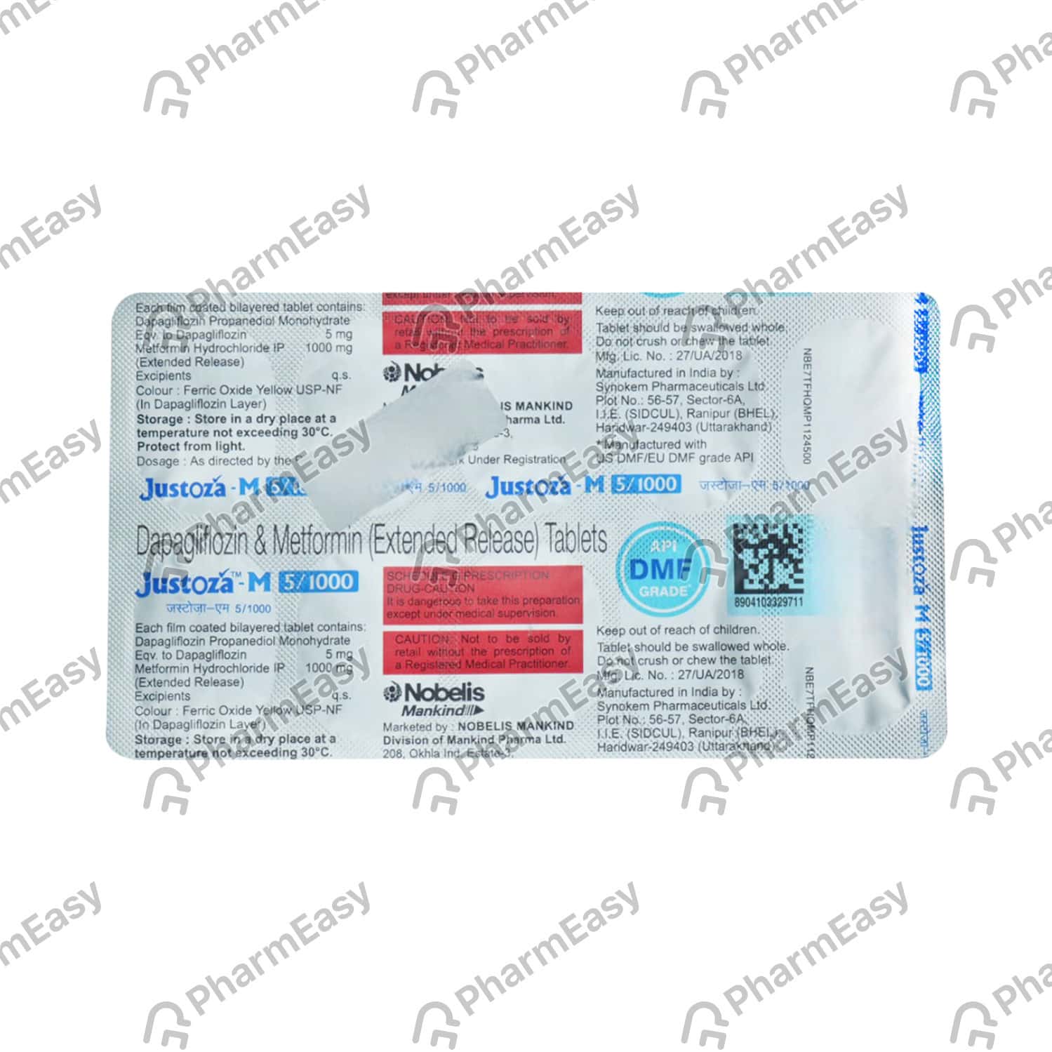 Justoza M 5/1000mg Strip Of 10 Tablets: Uses, Side Effects, Price & Dosage | PharmEasy