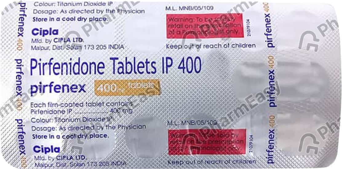 Pirfenex 400 MG Tablet (15): Uses, Side Effects, Price & Dosage | PharmEasy