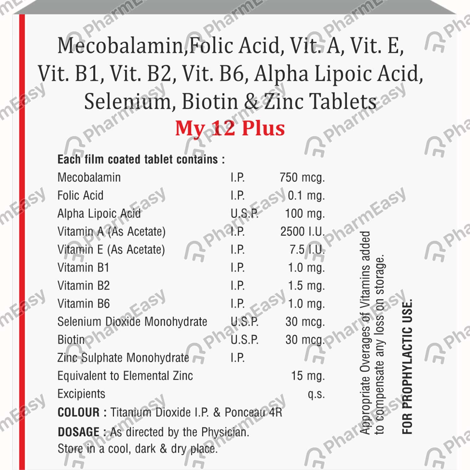 Buy My12 Plus Strip Of 10 Tablets Online at Flat 15% OFF | PharmEasy