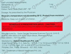 Glimer 1 MG Tablet (15): Uses, Side Effects, Price & Dosage | PharmEasy