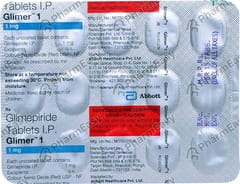 Glimer 1 MG Tablet (15): Uses, Side Effects, Price & Dosage | PharmEasy