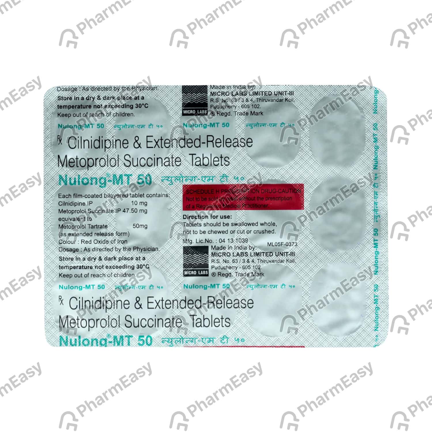 Buy Nulong Mt 10/50mg Strip Of 15 Tablets Online at Flat 15% OFF ...