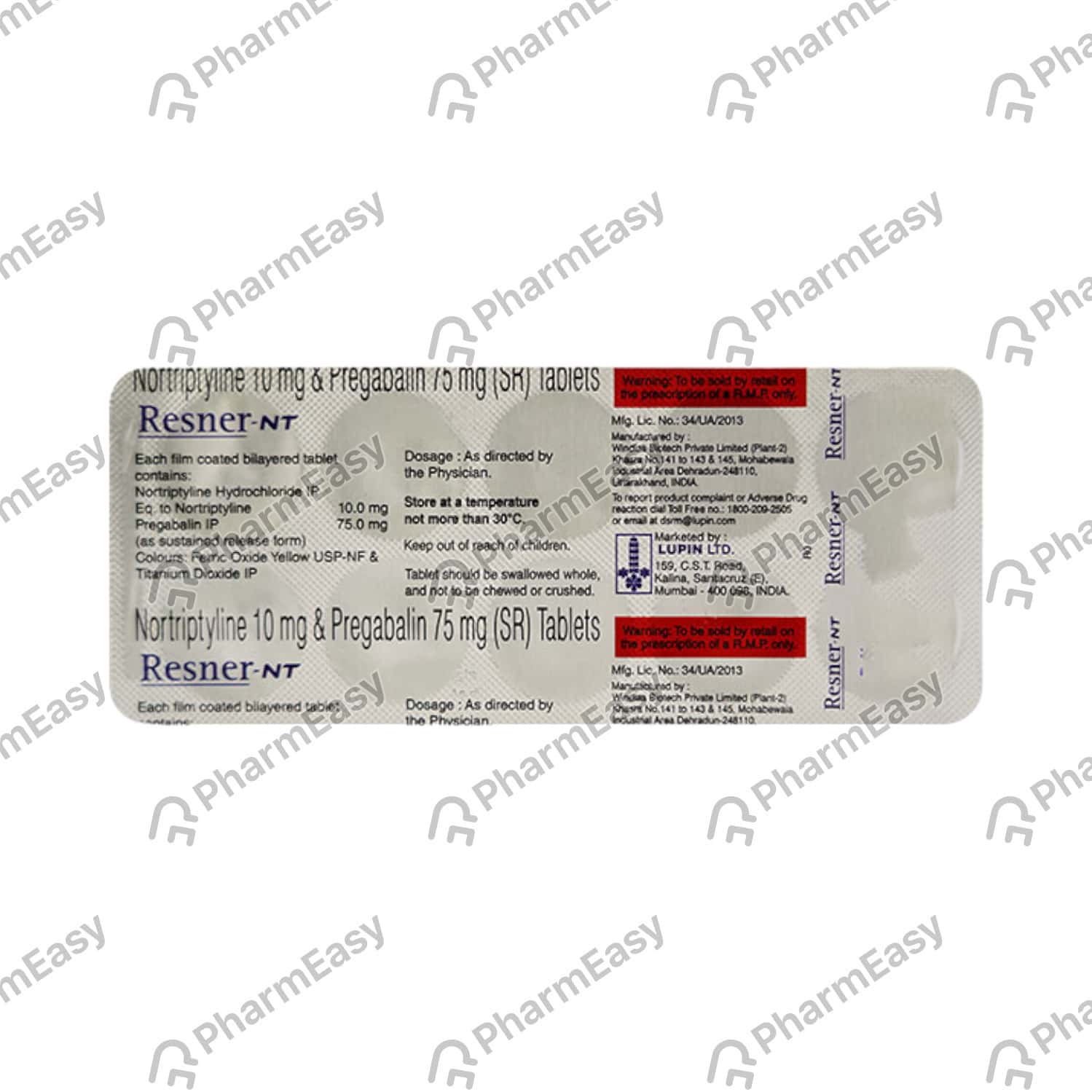 Resner Nt Strip Of 10 Tablets: Uses, Side Effects, Price & Dosage ...