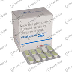 Glimiprex Mf Forte 3/1000mg Strip Of 10 Tablets: Uses, Side Effects ...