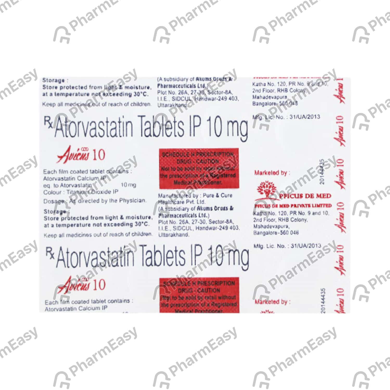 Avicus 10 MG Tablet (15): Uses, Side Effects, Price & Dosage | PharmEasy