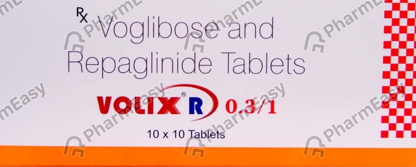 Volibo R 0.3/1mg Strip Of 10 Tablets: Uses, Side Effects, Price ...