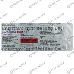 Dapanorm Duo 10mg Strip Of 10 Tablets: Uses, Side Effects, Price ...