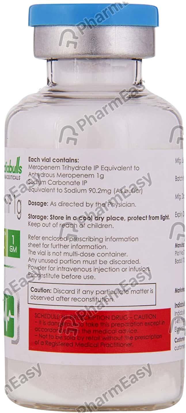 Merobull 1 G Powder For Injection (1): Uses, Side Effects, Price ...