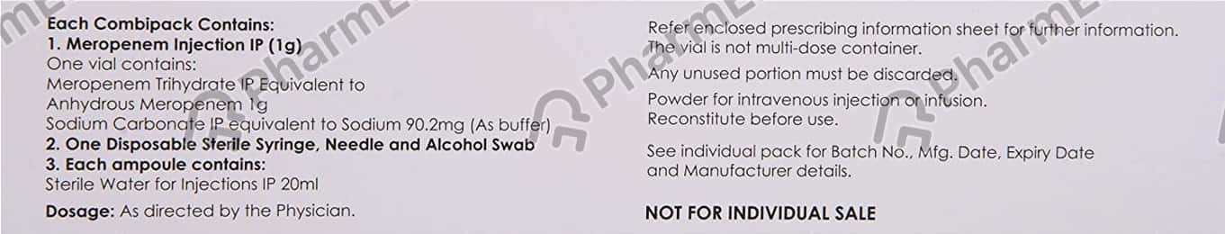 Merobull 1 G Powder For Injection (1): Uses, Side Effects, Price ...