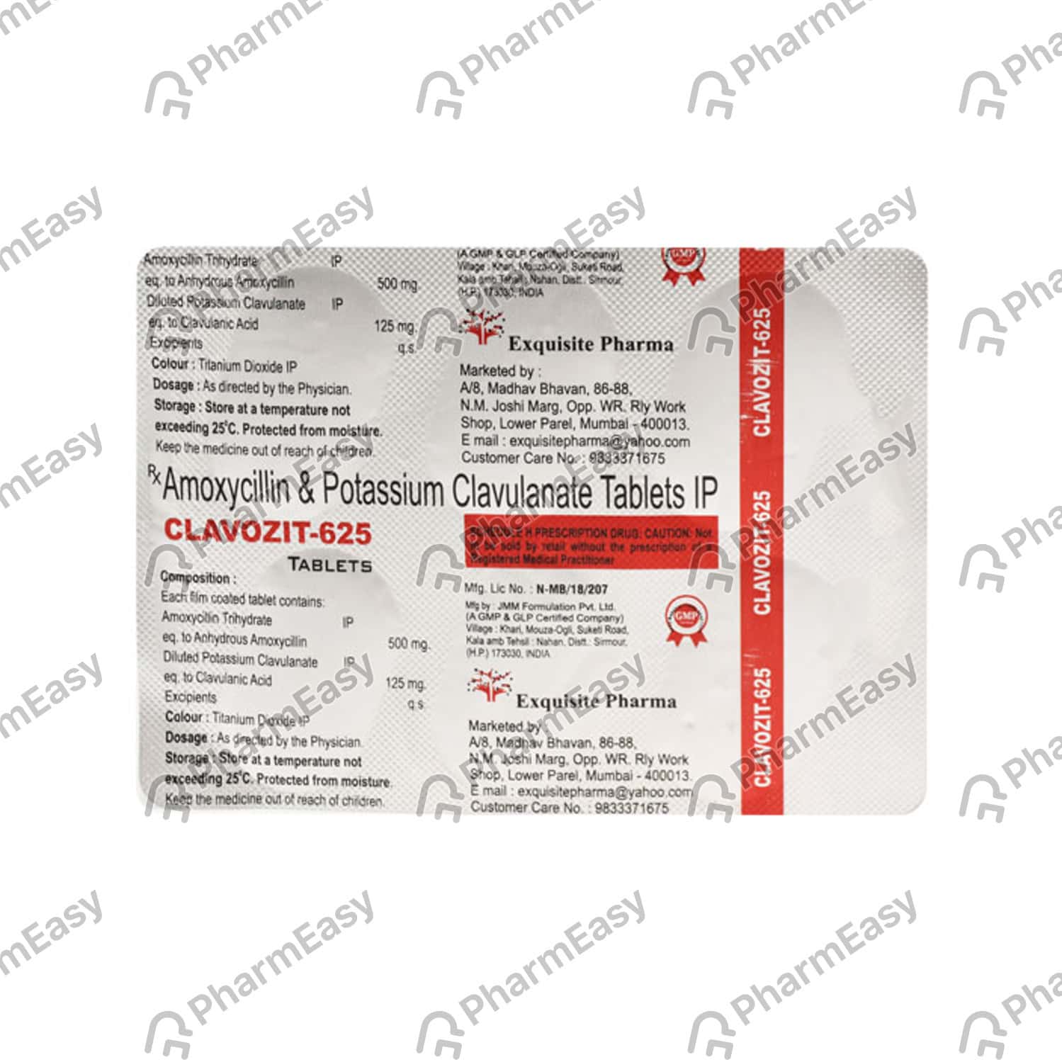 Buy Clavozit 625mg Lb Strip Of 6 Tablets Online at Flat 15% OFF | PharmEasy