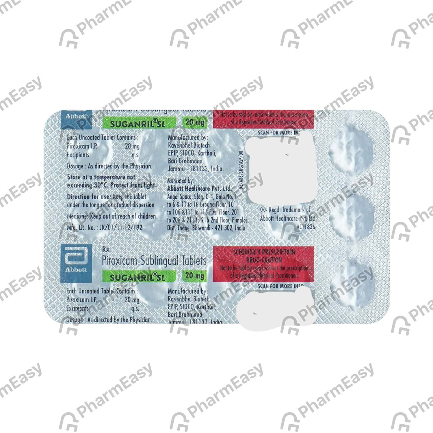 Buy Suganril Sl 20 MG Sublingual Tablet (15) Online at Flat 15% OFF ...