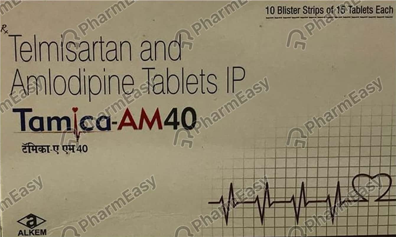 Tamica Am 40mg Strip Of 10 Tablets: Uses, Side Effects, Price & Dosage ...