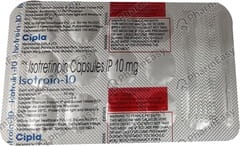 Isotroin 10 MG Softgel Capsule (15): Uses, Side Effects, Price & Dosage ...