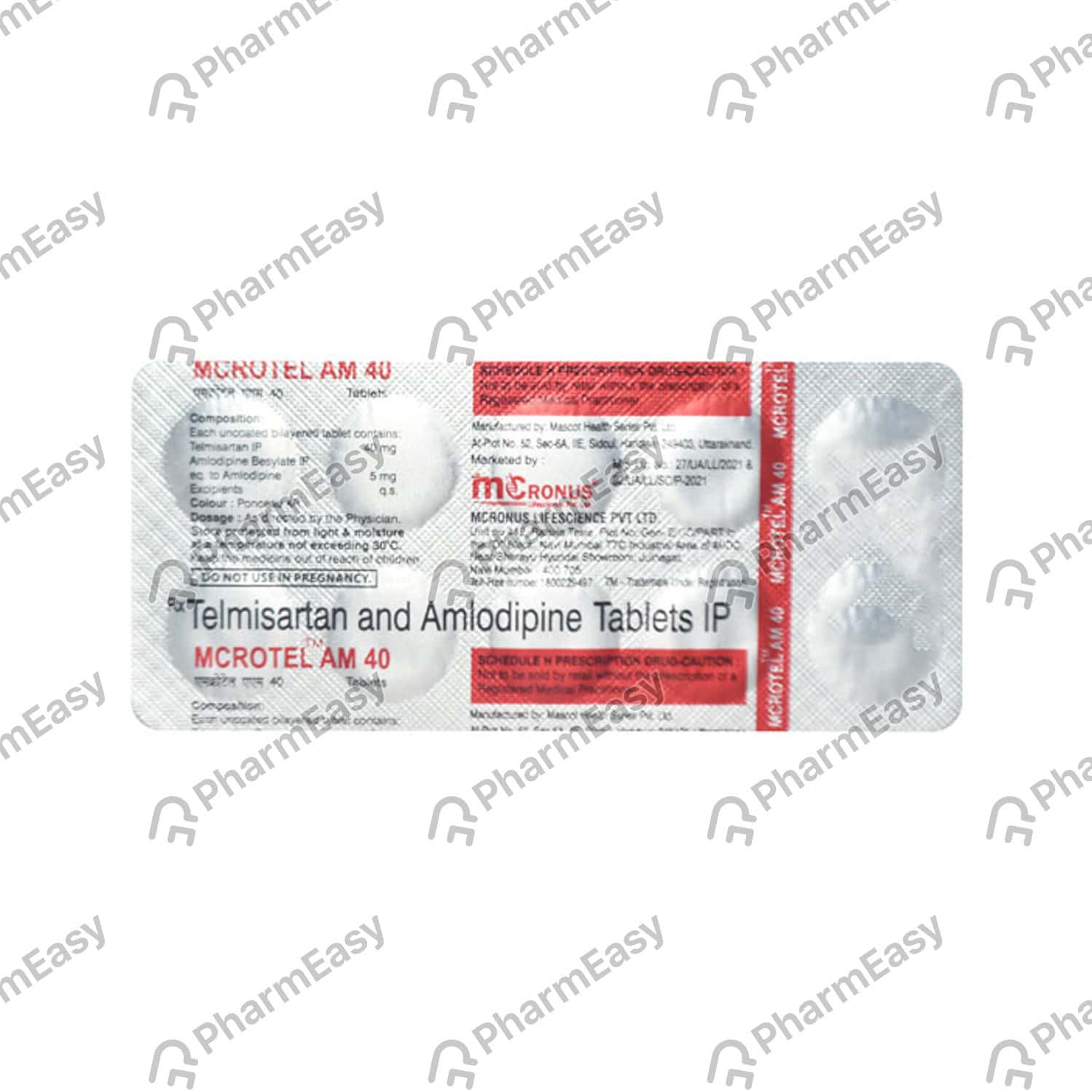 Mcrotel Am 40/5mg Strip Of 10 Tablets: Uses, Side Effects, Price ...