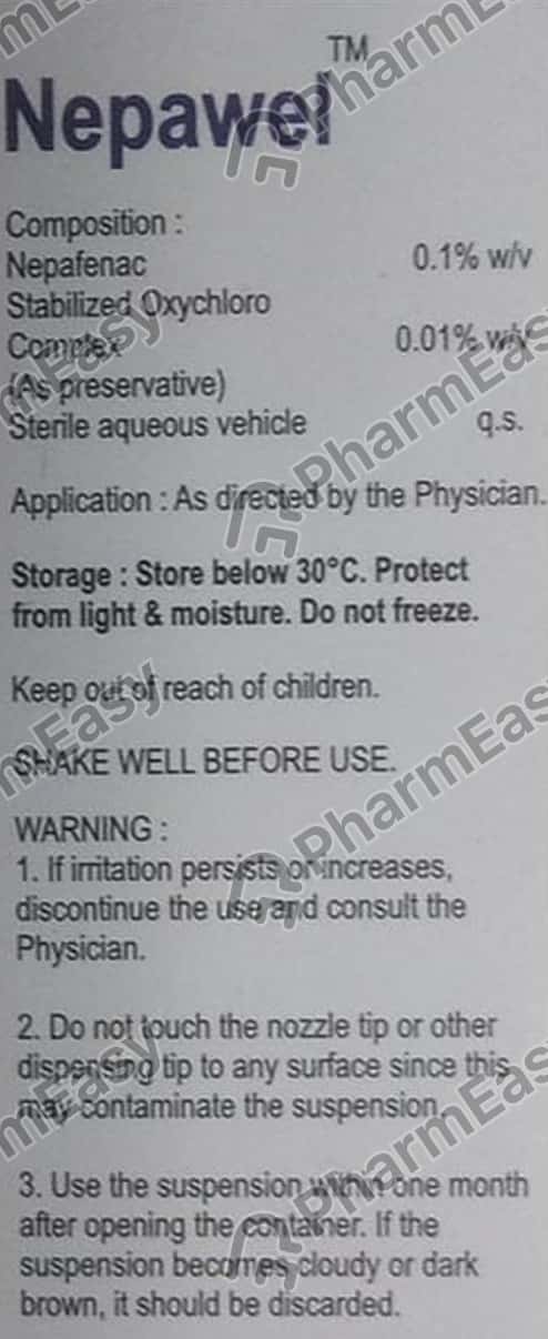 Nepawel 0.1 %W/V Eye Drop (5): Uses, Side Effects, Price & Dosage ...